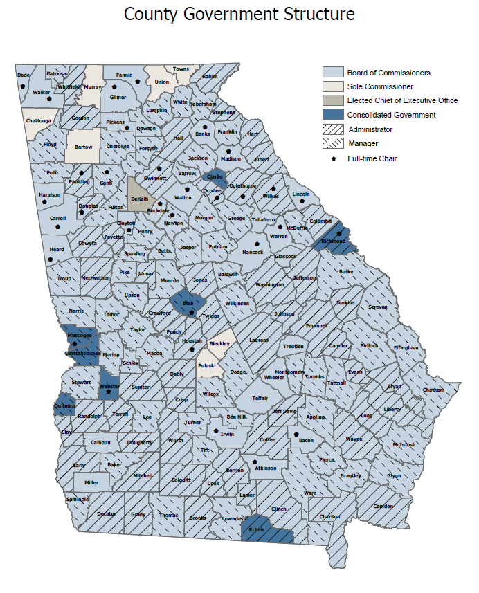 By City And County Map Georgia Bridgehunter.com | North Bend Rail